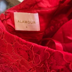 Alamour The Label | Dresses | Nwt Eveningprom Gown Red Lace Alamour ...